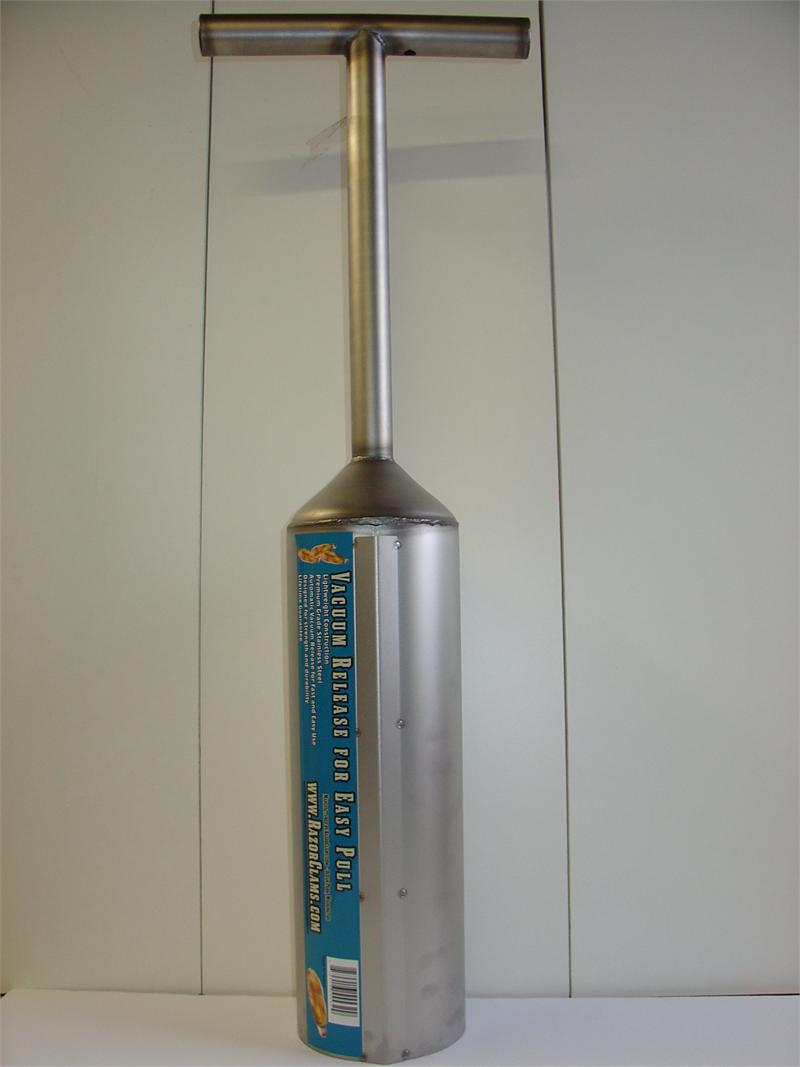 Stainless Steel Razor Clam Gun with Vacuum Release | 5" Diameter Vented ...