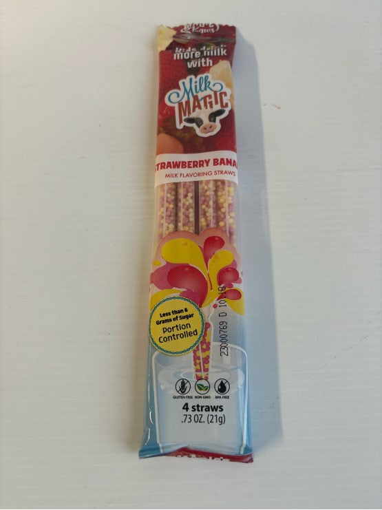 Magic Straws Milk Magic Strawberry Banana Milk Flavoring Straws — Jack ...
