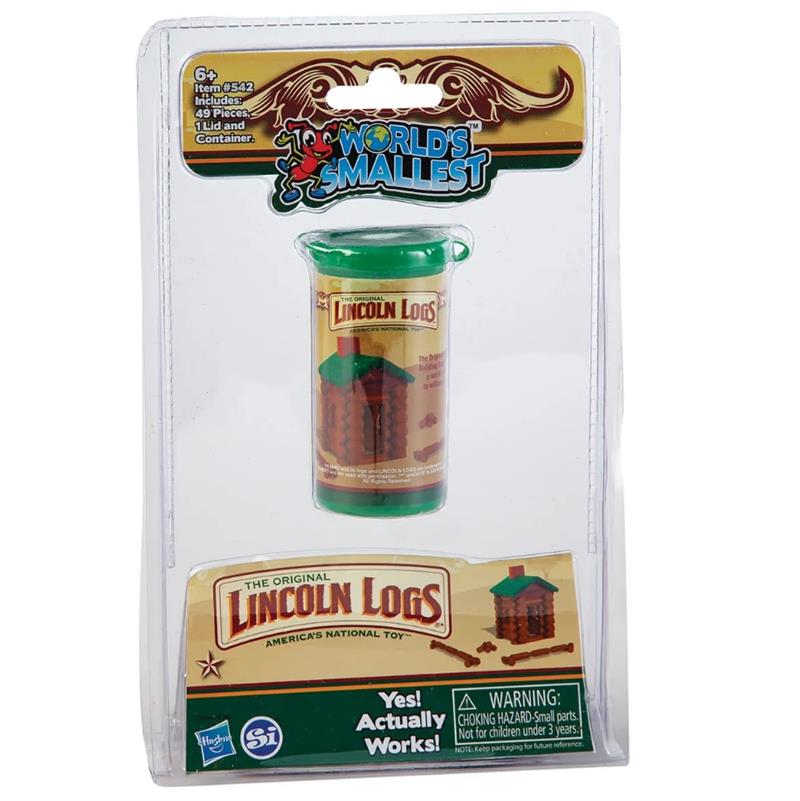 World's Smallest Lincoln Logs - Miniature Building Set 49 Pieces — Jack ...
