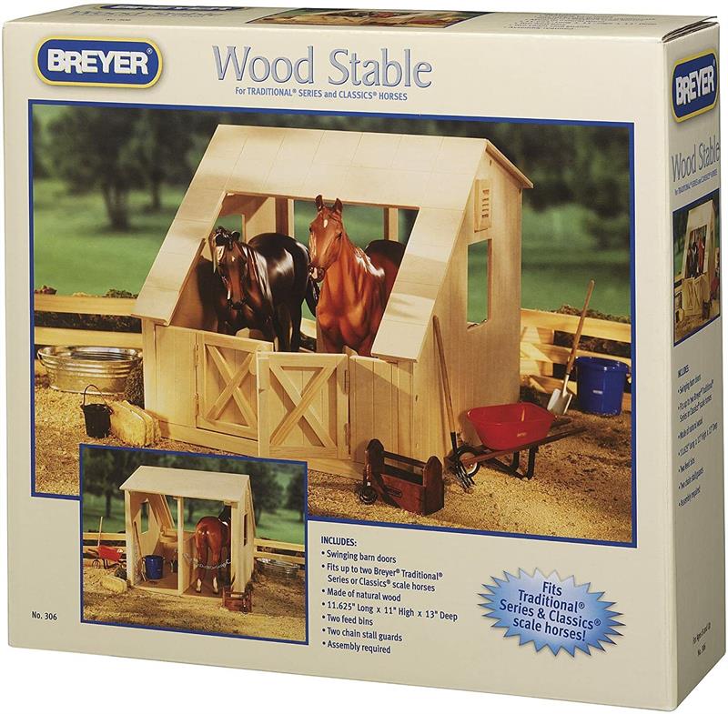 Breyer Wood Stable - Two-Stall Barn for Traditional & Classics Horses ...